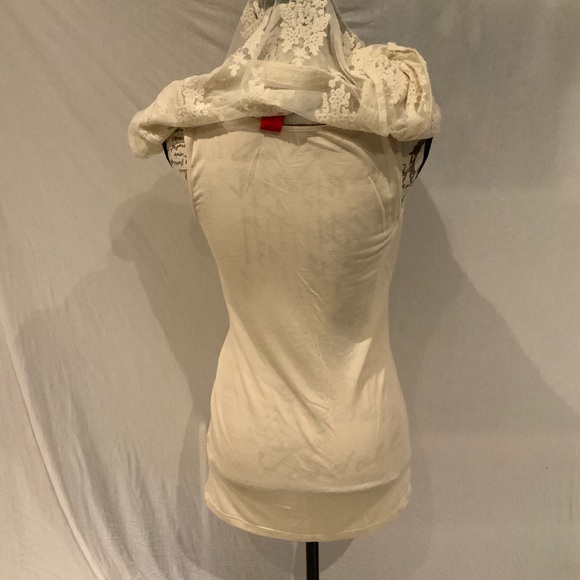 V Cristina | Tops | Previously Loved V Cristina Cream Lace Blouse ...